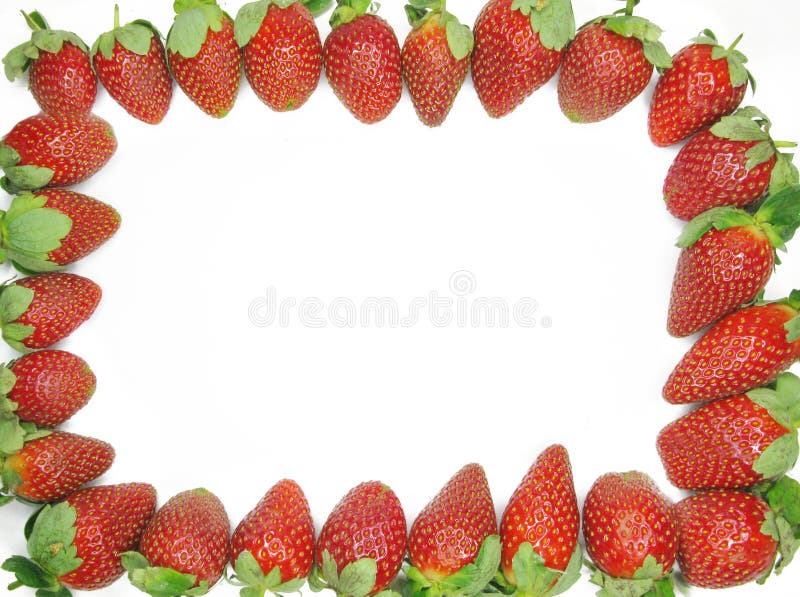 Strawberry frame stock photo. Image of edge, isolated - 12469588