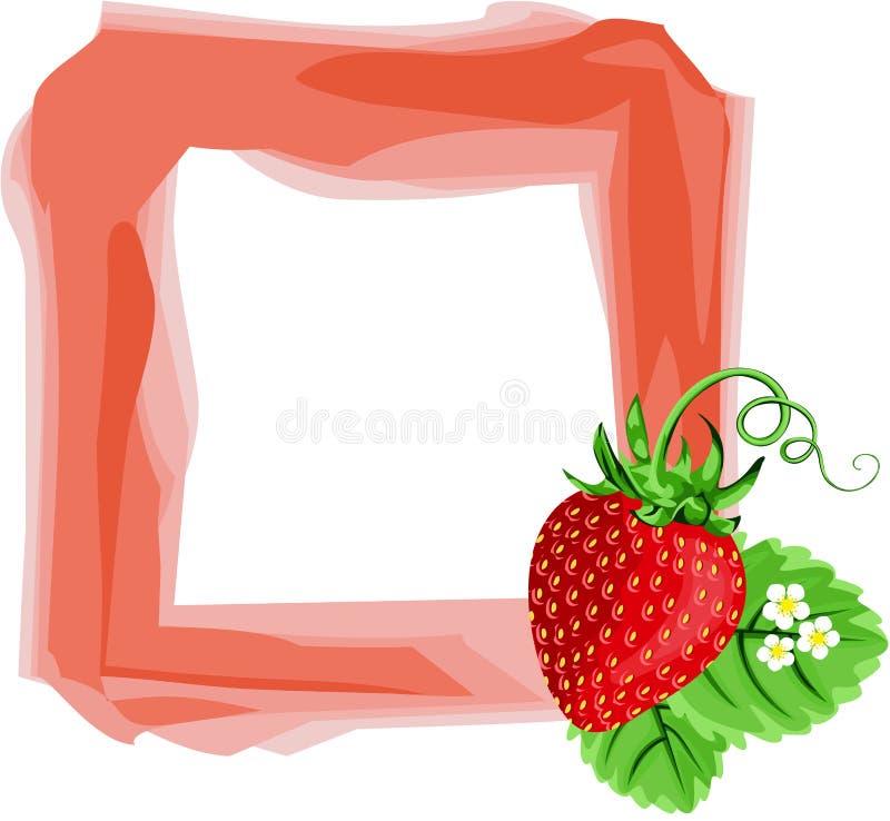 Strawberry frame stock vector. Illustration of graphic - 61959698