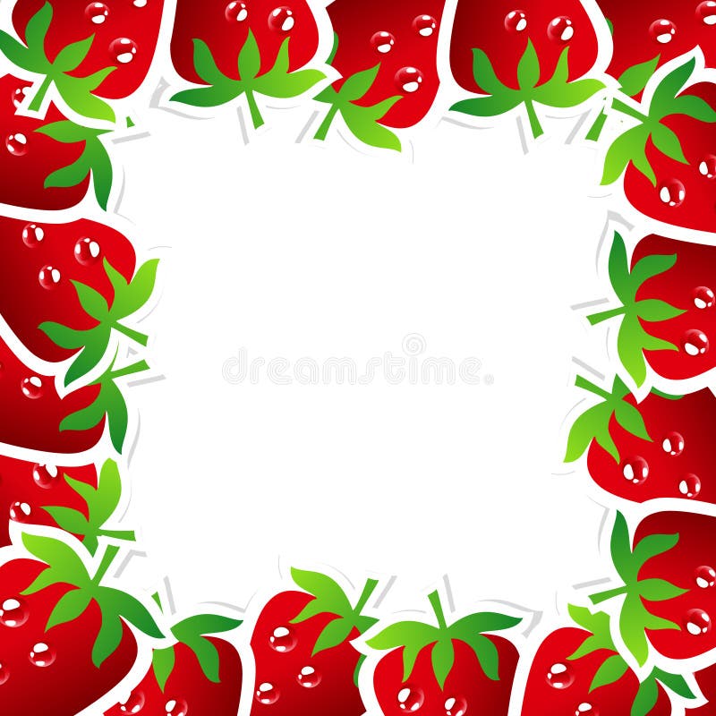 Strawberry Frame stock vector. Illustration of healthy - 63044315