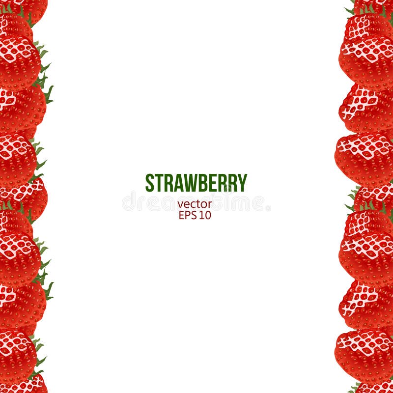 Strawberry Frame, Vector Illustration Stock Vector - Illustration of ...