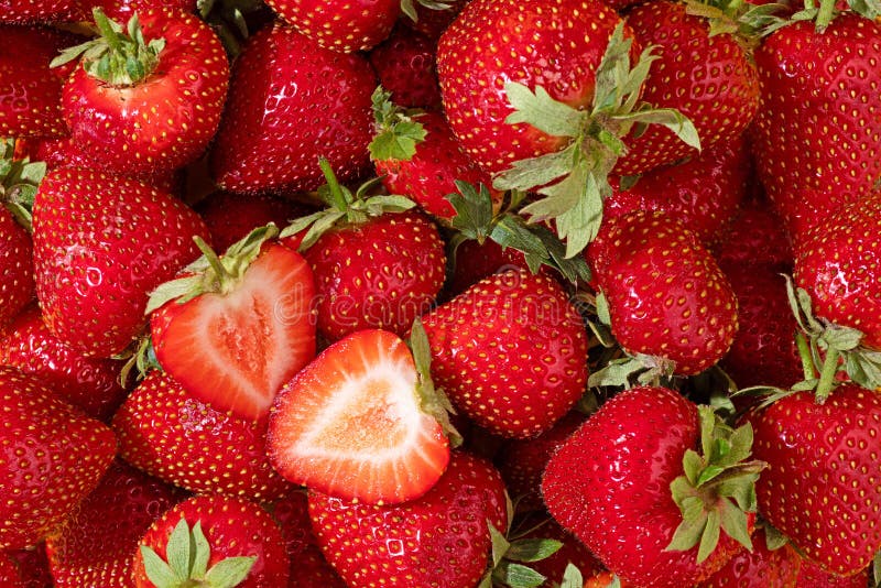 Strawberry. Fresh Organic Berries Macro Stock Image - Image of health ...