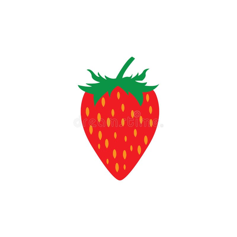 Strawberry Fruit Icon Logo, Vector Design Stock Vector - Illustration ...