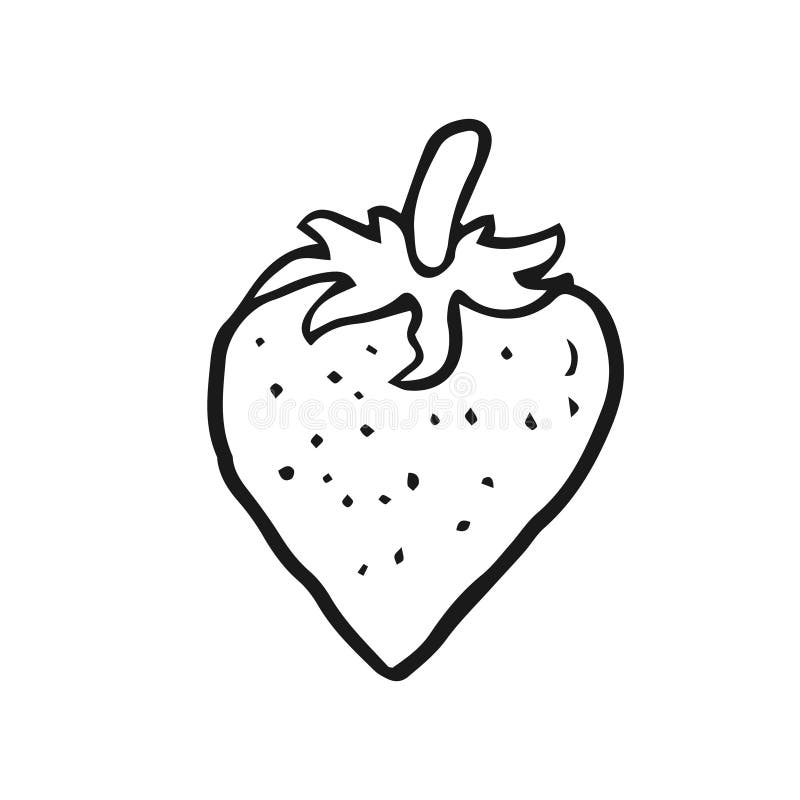 Strawberry Fruit Outline Design Vector Stock Vector - Illustration of ...