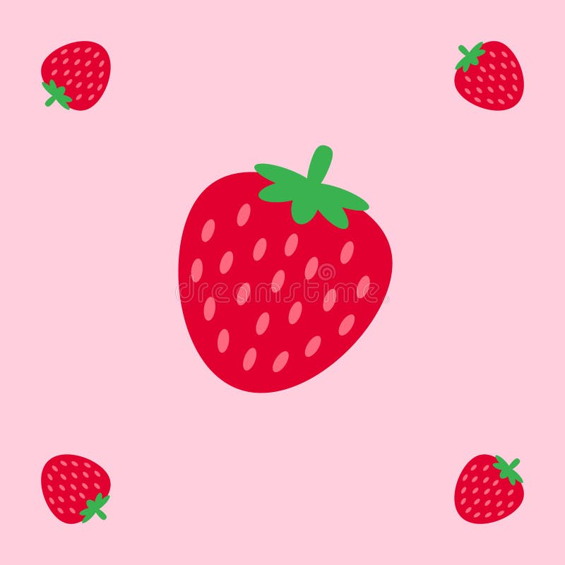 Strawberry Fruit Seamless for Pattern Fabric, Simple Strawberry Fruit ...