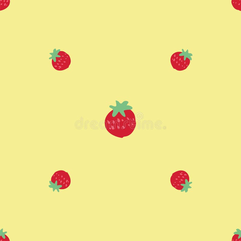 Strawberry Fruit Seamless Repeat Pattern Design Stock Vector ...