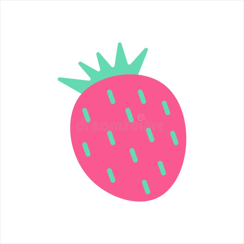 Strawberry Fruit Vector Illustration Flat Style Stock Vector ...