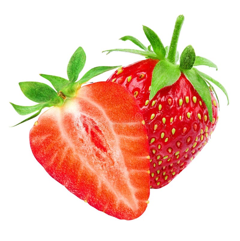 Strawberry cut in half stock image. Image of food, ground - 19716537