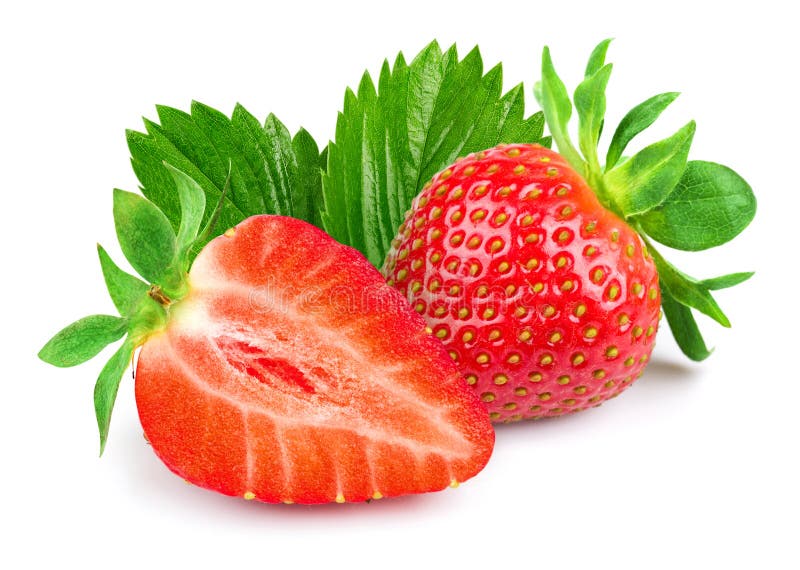 Half of strawberry stock photo. Image of leaf, white - 20457478