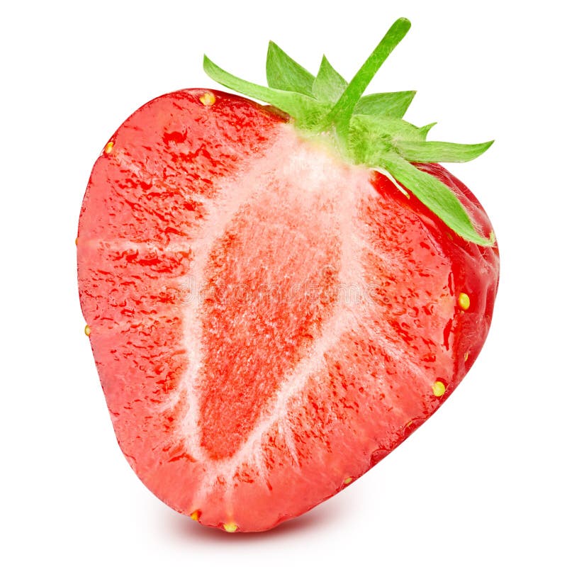 Strawberry cut in half stock image. Image of food, ground - 19716537