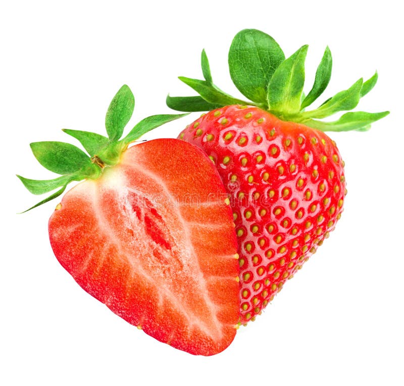 Half of strawberry stock photo. Image of leaf, white - 20457478