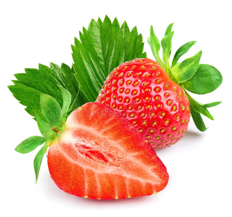 Half of strawberry stock photo. Image of leaf, white - 20457478