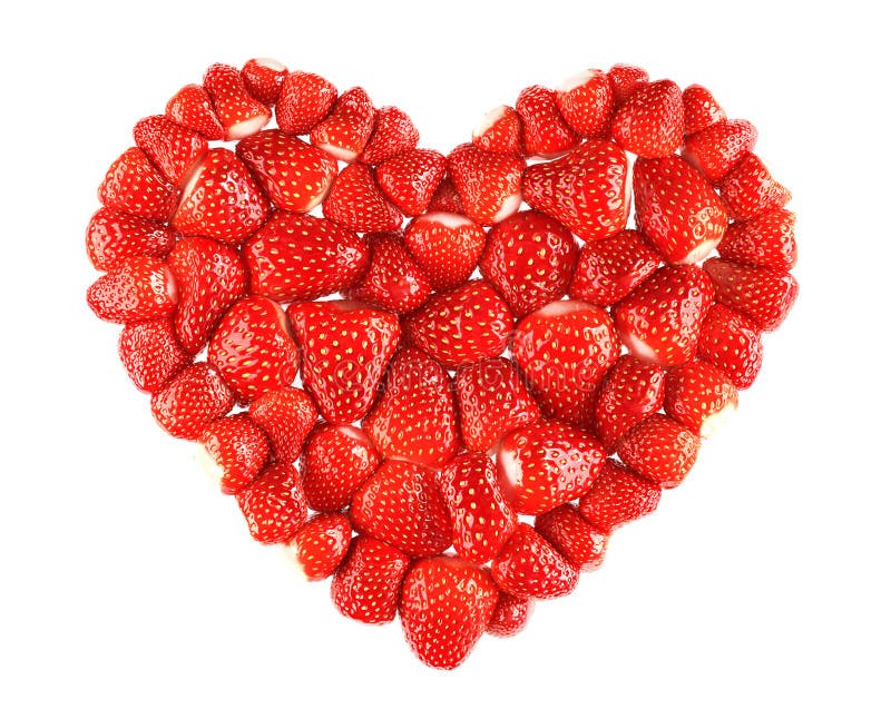 Strawberry heart stock illustration. Illustration of valentine - 18444032