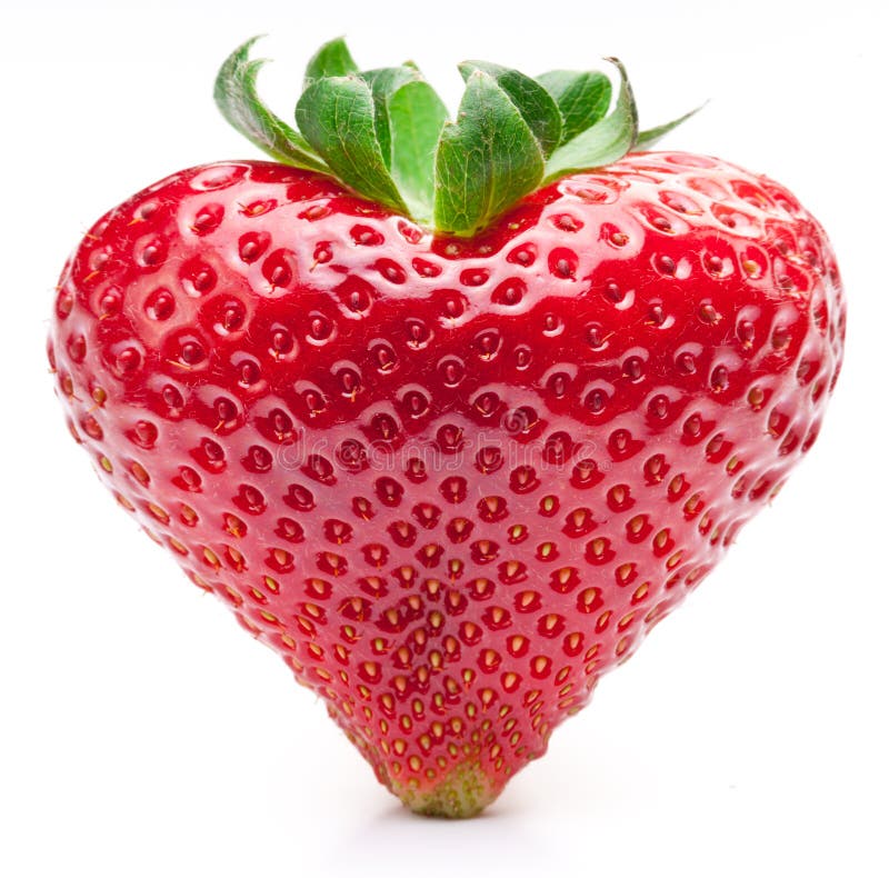 Strawberry-heart stock image. Image of harvest, isolated - 14314973