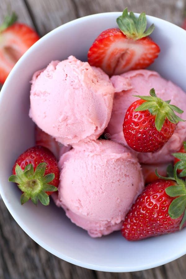 Strawberry ice cream stock photo. Image of cream, milk - 24170512