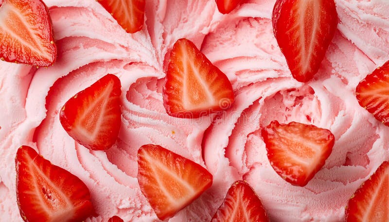 Strawberry Ice Cream. Background, Texture Stock Illustration ...