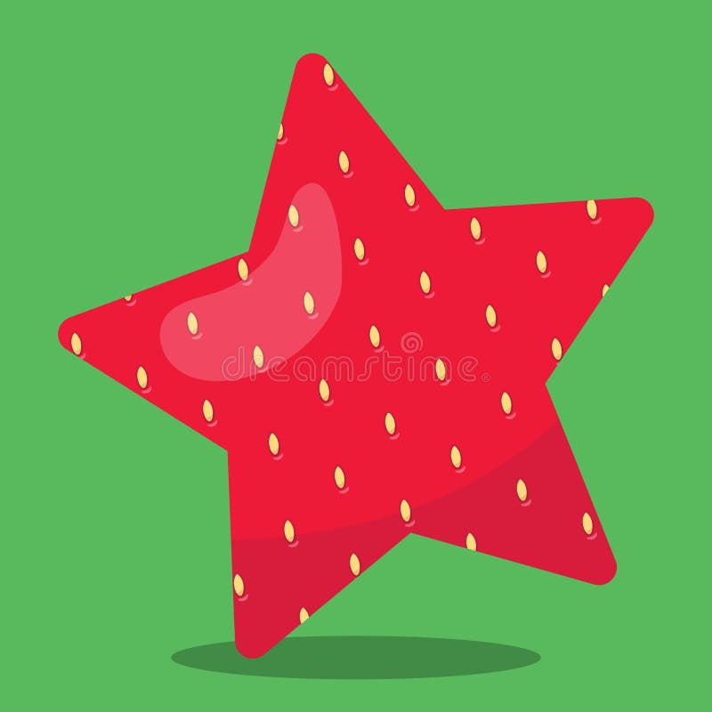 STRAWBERRY ICE CREAM STAR 16 Stock Vector - Illustration of star ...