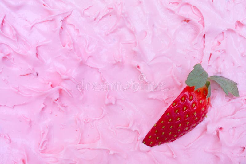Pink Strawberry Ice Cream Texture Stock Image - Image of dairy ...