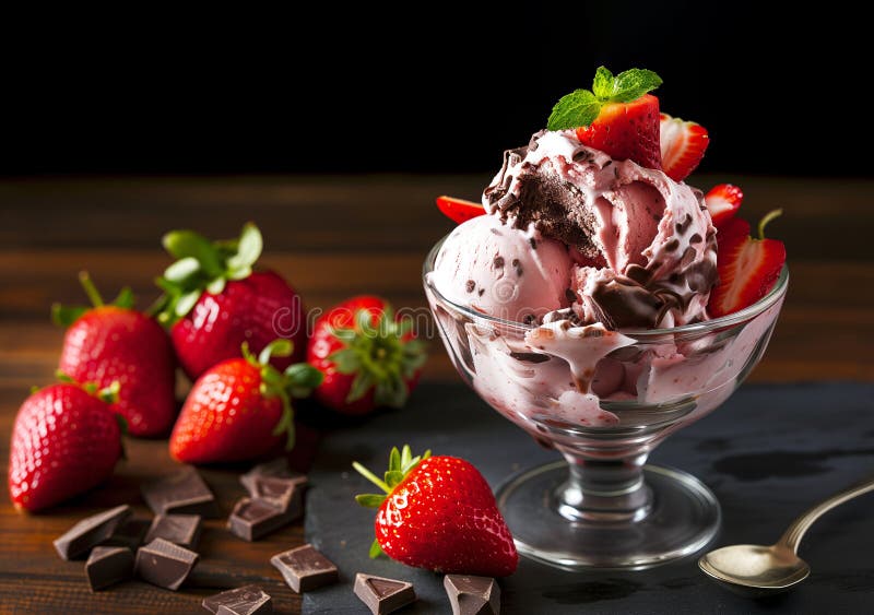 Strawberry Ice Cream Stock Illustrations 70 609 Strawberry Ice Cream