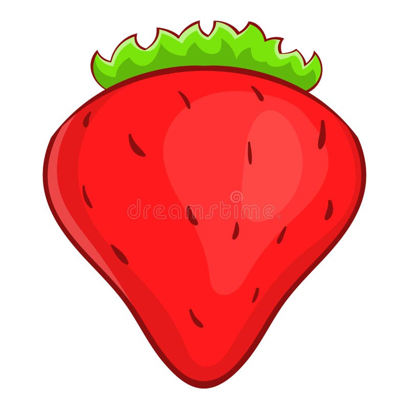 Strawberry Icon, Cartoon Style Stock Vector - Illustration of fruit ...