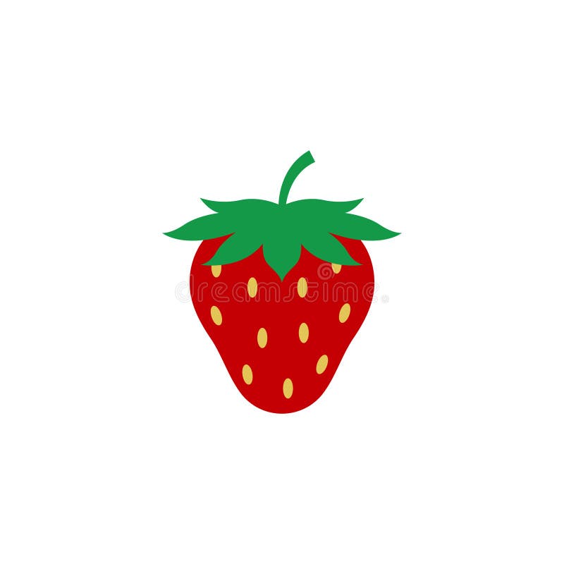 Strawberry Icon Design Template Vector Isolated Illustration Stock ...