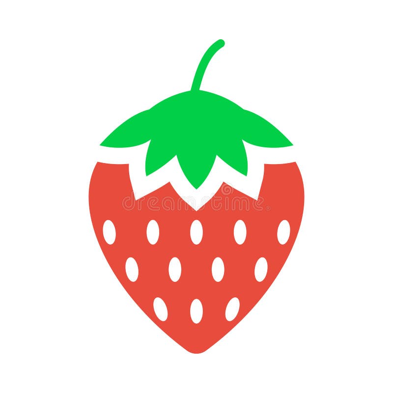 Strawberry Icon stock vector. Illustration of summer - 193716371