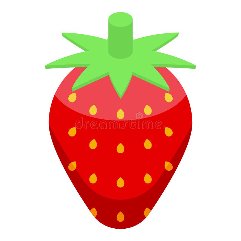 Strawberry Icon Isometric Vector. Berry Fruit Stock Illustration ...