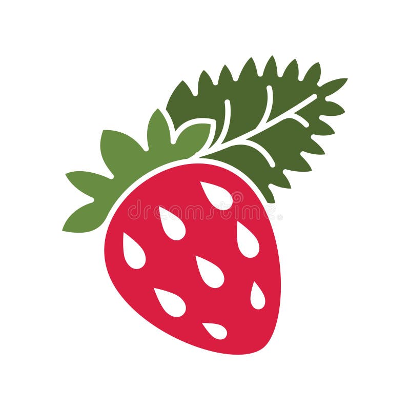 Strawberry Icon Vector Design Template Basic RGB Stock Illustration ...