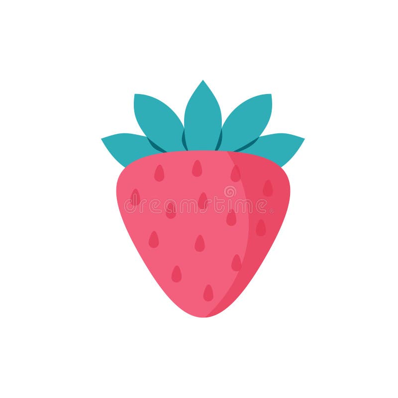 Strawberry Icon Vector Illustration Cartoon Style Stock Vector ...