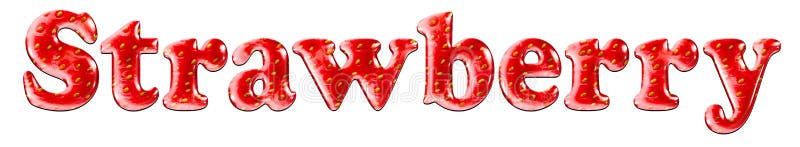 Strawberry Illustrated Word Stock Illustration - Illustration of jelly ...