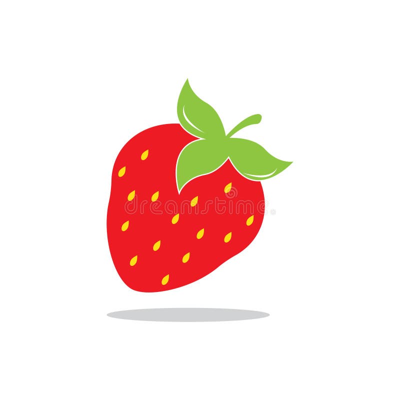 Strawberry Illustration Flat Design Stock Vector - Illustration of ...