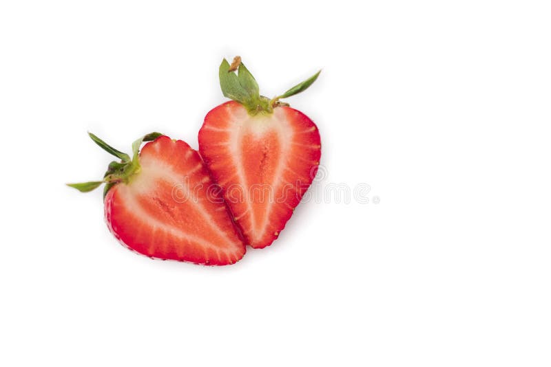 Strawberry Isolated. Strawberries Isolate. Strawberries with Leaf ...