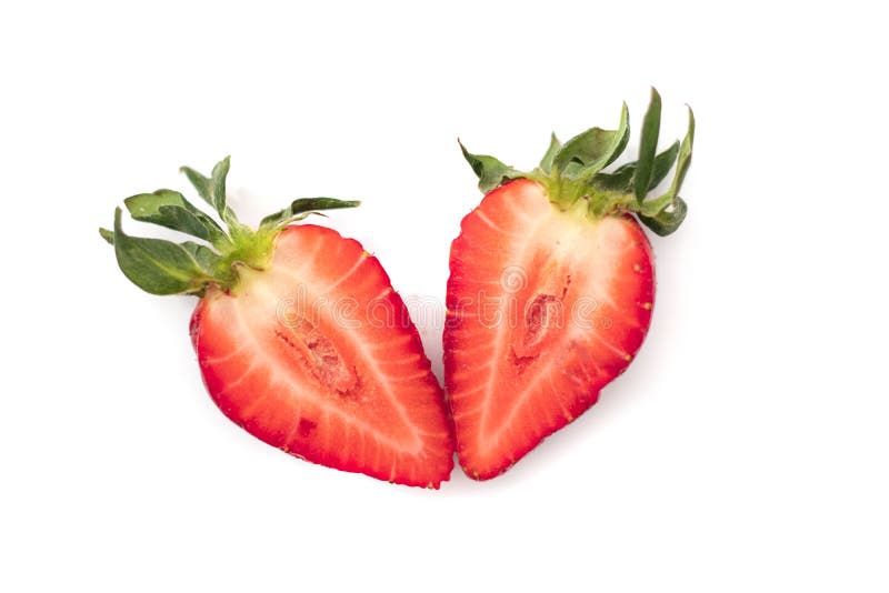 Strawberry Isolated. Strawberries Isolate. Strawberries with Leaf ...