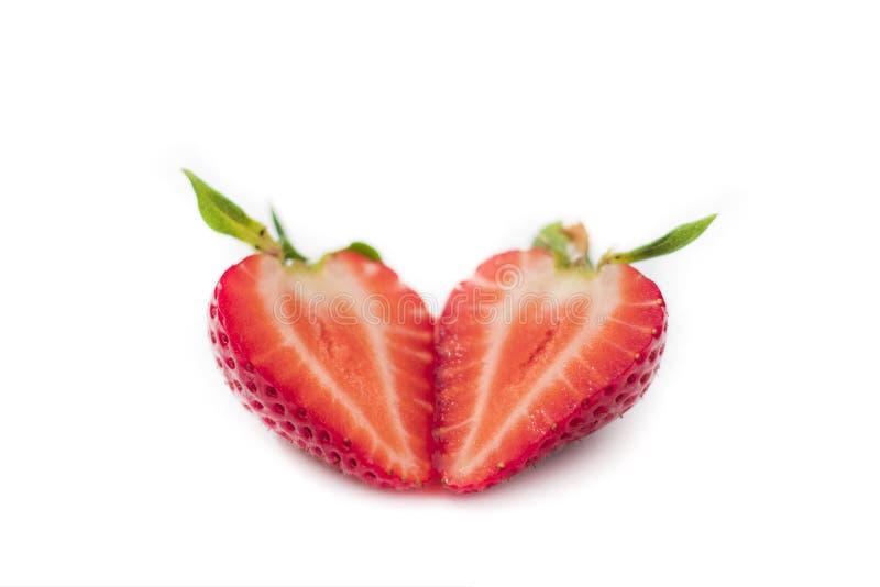 Strawberry Isolated. Strawberries Isolate. Strawberries with Leaf ...