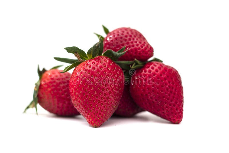Strawberry Isolated. Strawberries Isolate. Strawberries with Leaf ...