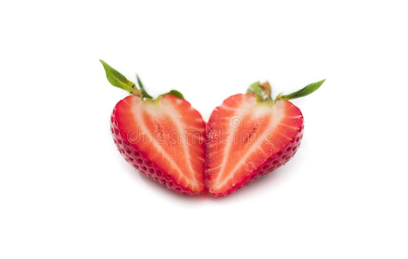 Strawberry Isolated. Strawberries Isolate. Strawberries with Leaf ...