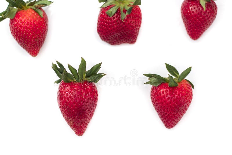 Strawberry Isolated. Strawberries Isolate. Strawberries with Leaf ...