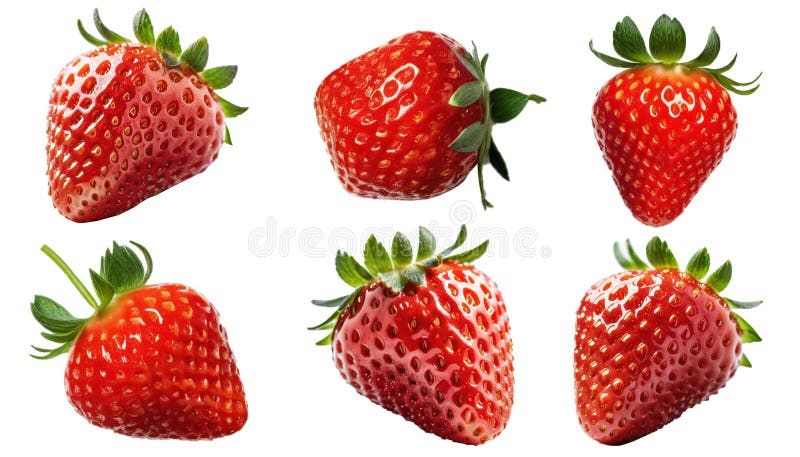 Strawberry Isolated. Whole Strawberry on White. Strawberries Isolate ...