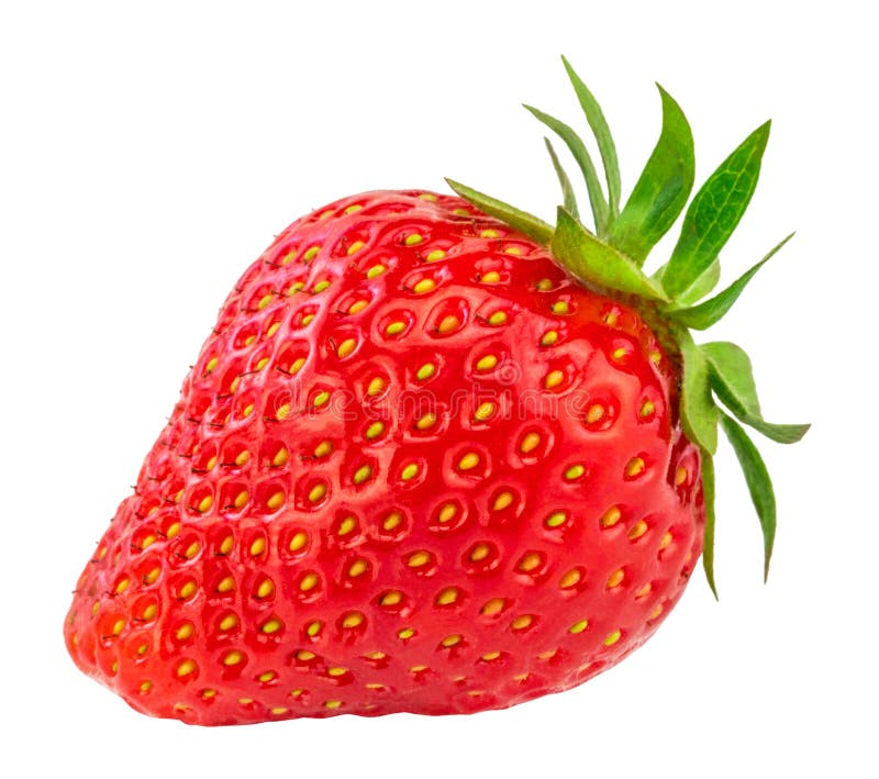 Strawberry Isolated on White Background. Clipping Path Stock Photo ...