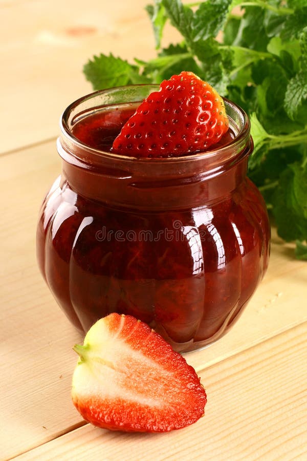 Strawberry jam stock photo. Image of spreading, summer - 16409312