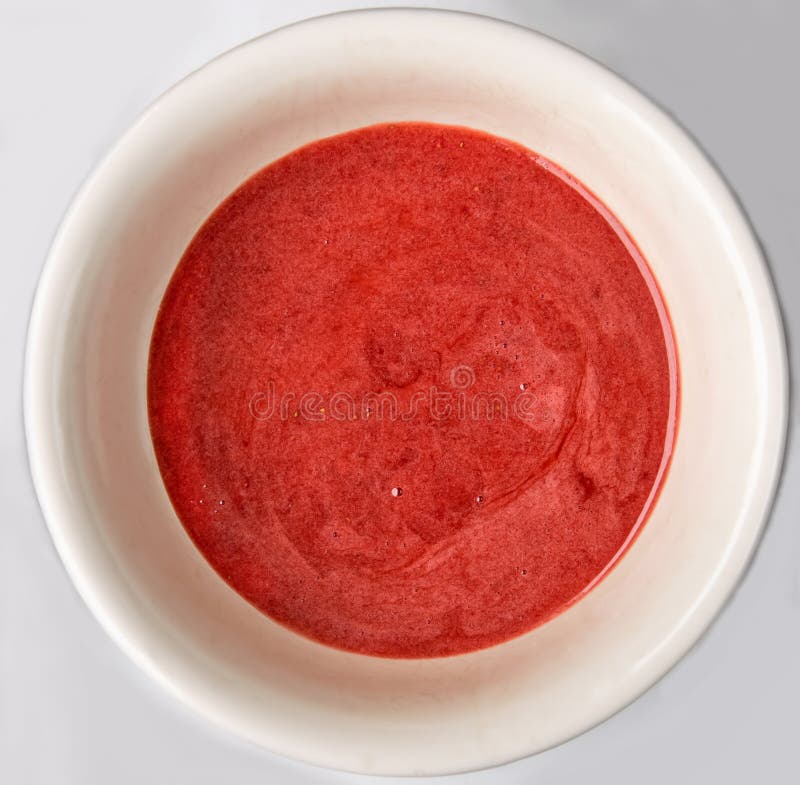 Strawberry Jam Circle is Located in the Beige Circle Plates Stock Image ...