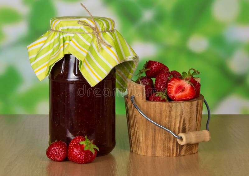 Jam Bank Bucket Strawberry Berries Stock Photos - Free & Royalty-Free ...