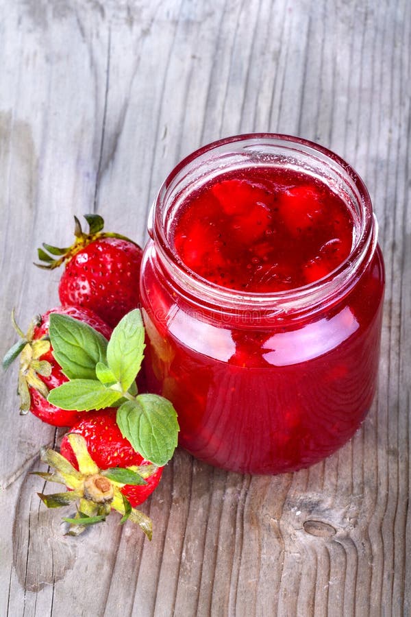 Strawberry jam stock image. Image of jelly, glass, preserve - 40795977