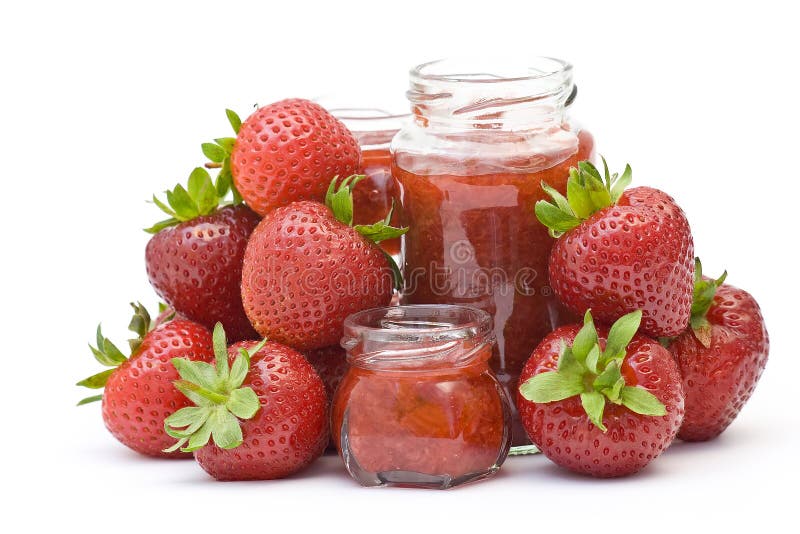 Strawberry Jam and Fresh Strawberries Stock Image - Image of ingredient ...