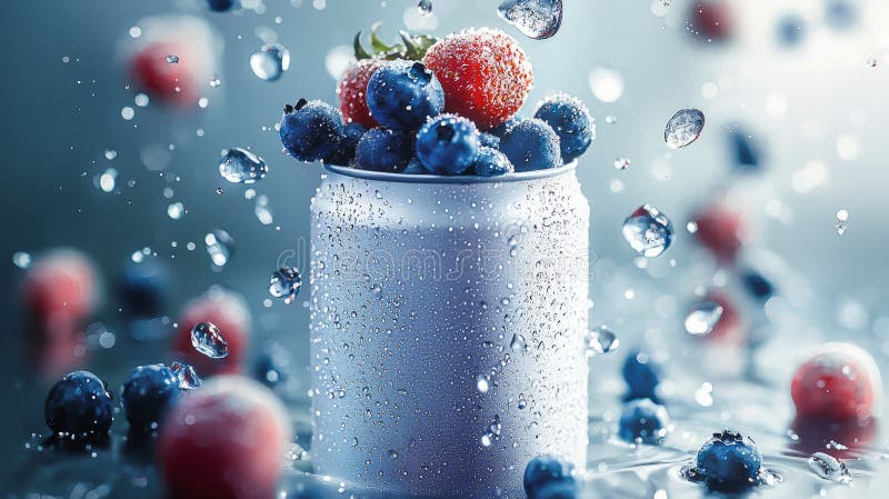 Strawberry Jam in Glass Jar and Falling Pieces of Strawberry ...