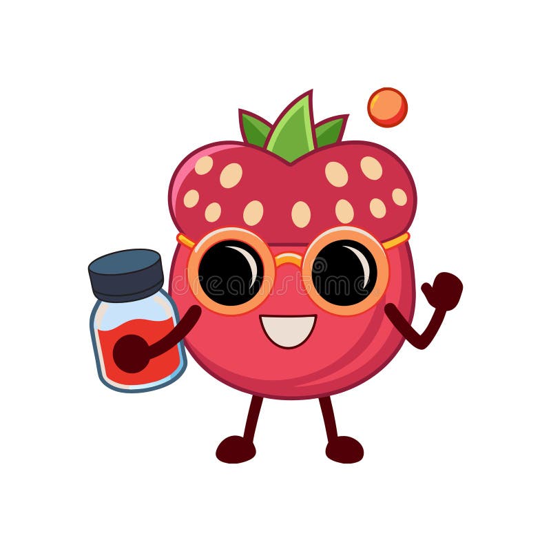 Funny and Cute Jam Jar Illustration for Packaging Designs Stock Vector ...