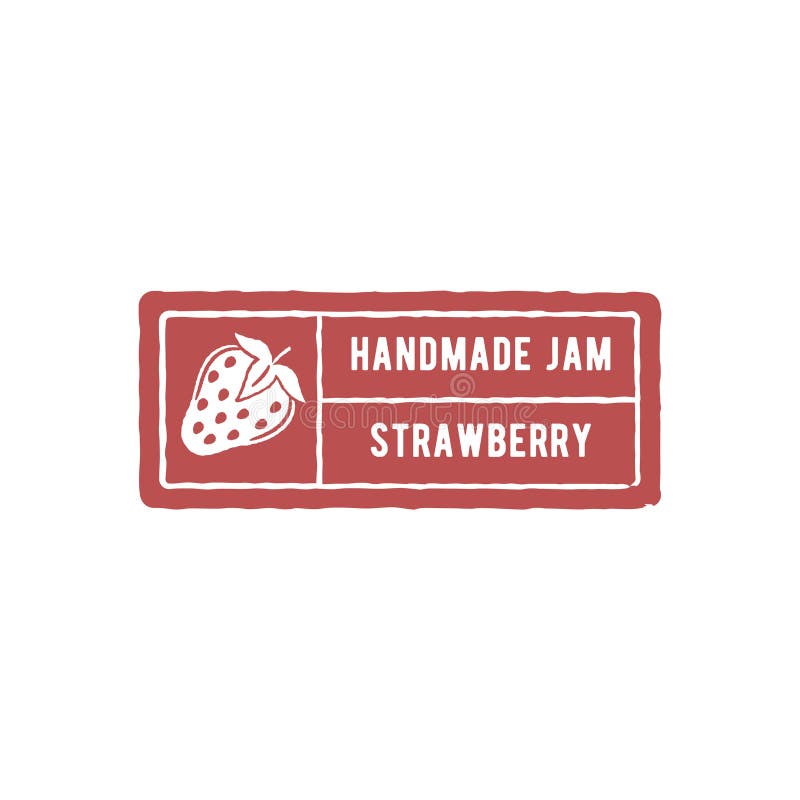 Strawberry Jam Logo stock illustration. Illustration of packaging ...