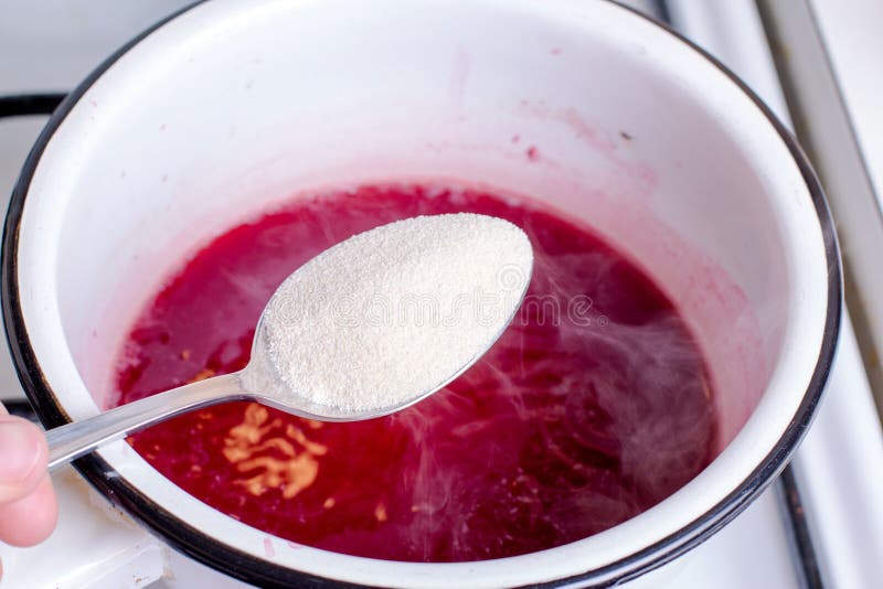 Strawberry jam making stock photo. Image of fruity, fruit - 95066166