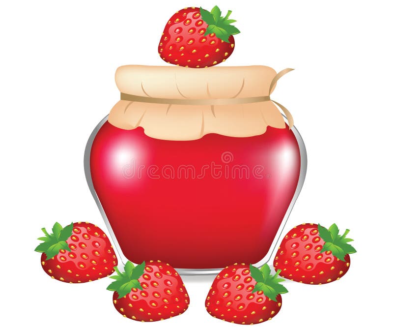 Strawberry jam stock illustration. Illustration of color - 39630964