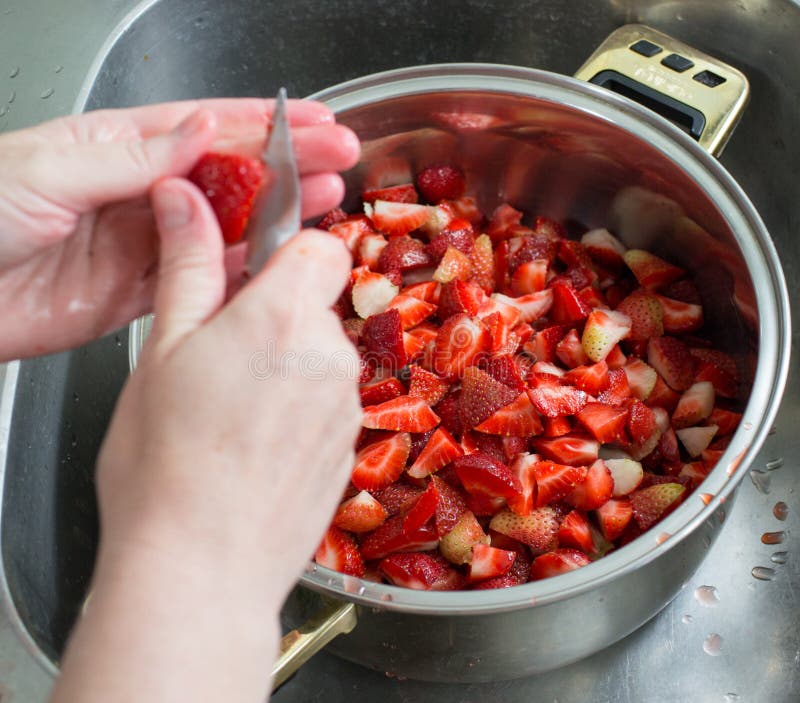 Strawberry jam. stock photo. Image of eatable, female - 31954984