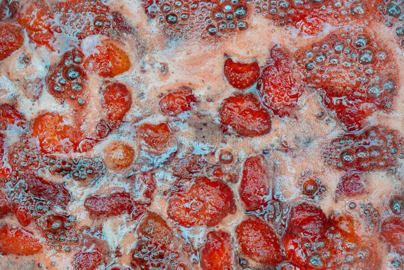Strawberry Jam Texture.. Making Jam at Home Stock Image - Image of home ...